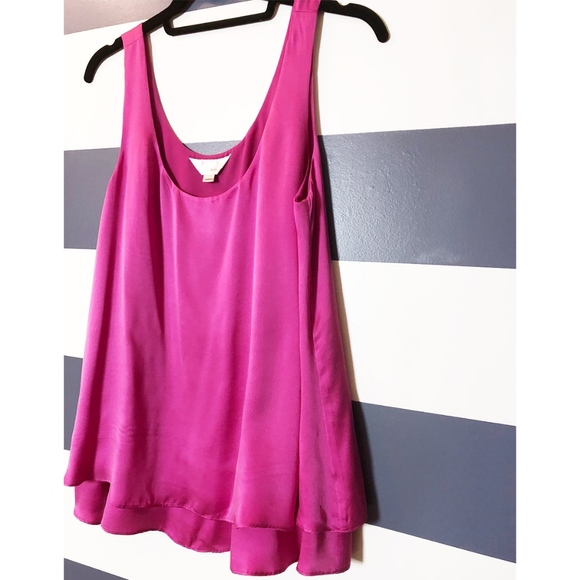 ZOA | Tops | Pretty Zoa Silk Layered Trapeze Tank Top Work Blouse Hot ...